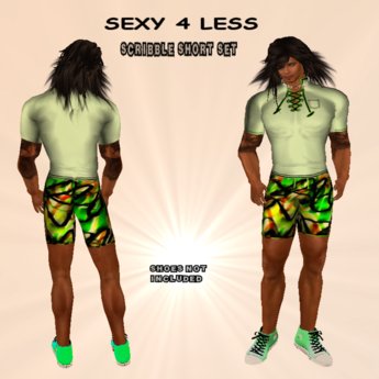 Second Life Marketplace - S4L SCRIBBLE SHORT SET
